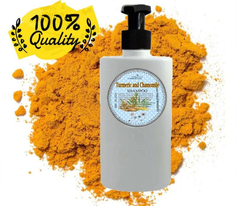 SHAMPOO Turmeric and Chamomile. Best for Blonde and Thin Hair. SLS Free ...