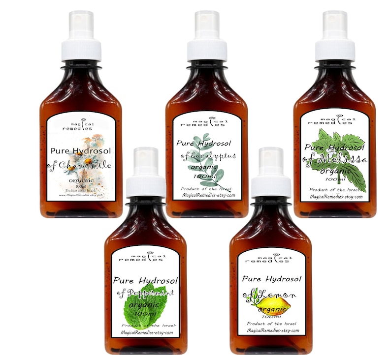 100% Organic Pure Hydrosol( Hydrolate) Flower Water Organic 100ml/3.3oz ...