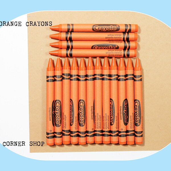 Orange Crayons - Etsy