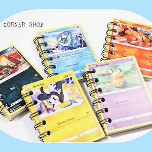 Pokemon Upcycled Notebook - YELLOW BORDER - 45 Blank White Sheets Pages ...