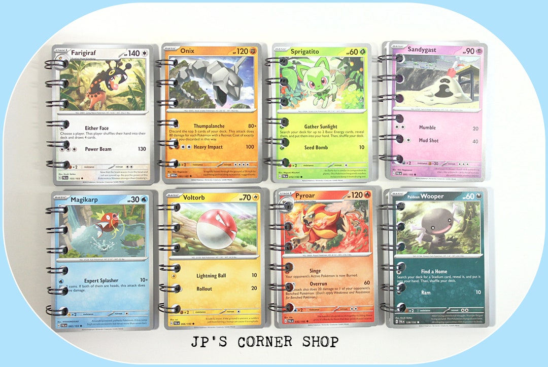 Pokemon Upcycled Notebook - SILVER BORDER - 45 Blank White Sheets Pages ...