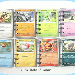 Pokemon Upcycled Notebook - SILVER BORDER - 45 Blank White Sheets Pages ...