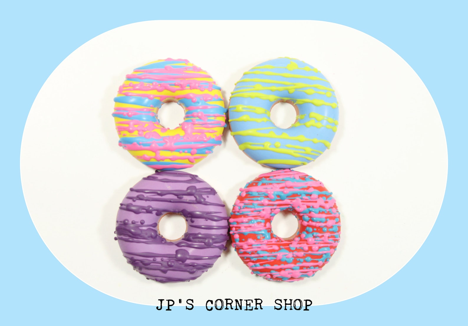 One Donut Crayon in Clear Box With Crinkle Paper Handmade - Etsy