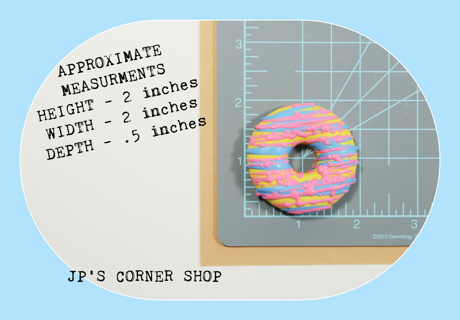 One Donut Crayon in Clear Box With Crinkle Paper Handmade - Etsy