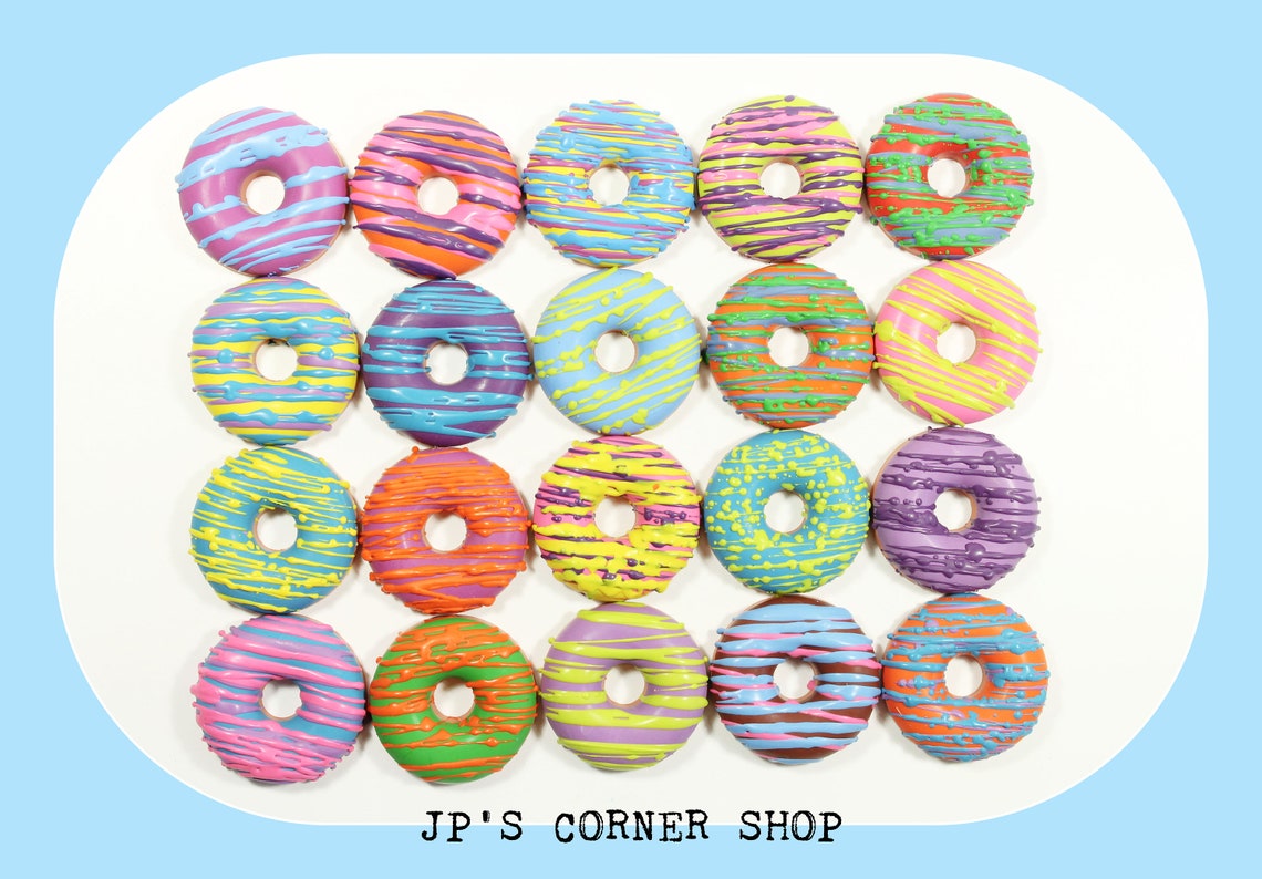 One Donut Crayon in Clear Box With Crinkle Paper Handmade - Etsy