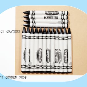 Black Crayons - 45 Crayons - Crayola Crayons - Bulk Crayons - Refill ...