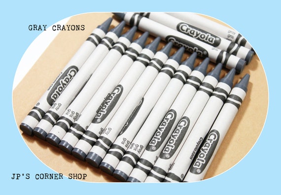 Gray Crayons 45 crayons Crayola Crayons Bulk Crayons refill classroom coloring crayon