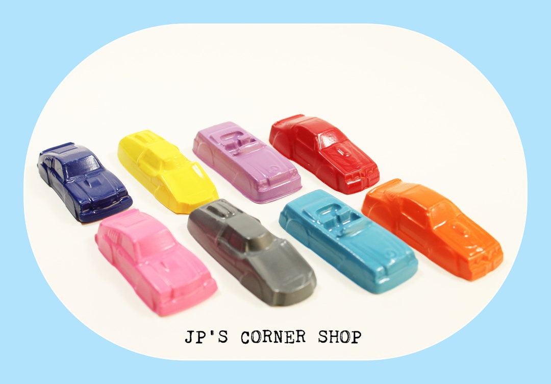 Car Crayons - Set of 2 Crayons - 20 Bags - Handmade Party Favor - Etsy
