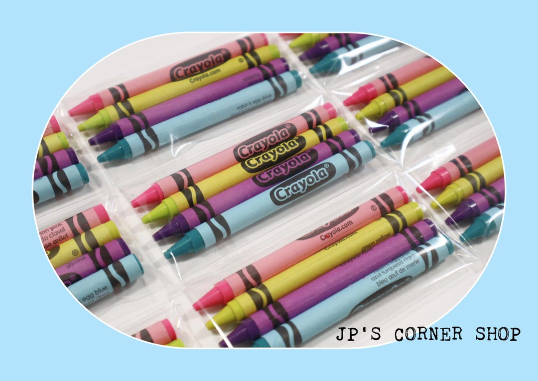 Pack of 4 Crayons (green-yellow, Robin's Blue Egg, Pink, Wisteria ...