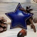 Star Leather Christmas Tree Ornament Holiday Handmade Unique - Etsy