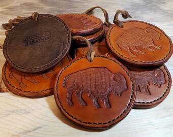 Star Leather Christmas Tree Ornament Holiday Handmade Unique - Etsy