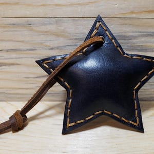 Star - Leather Christmas Tree Ornament - Holiday - Handmade - Unique - Etsy