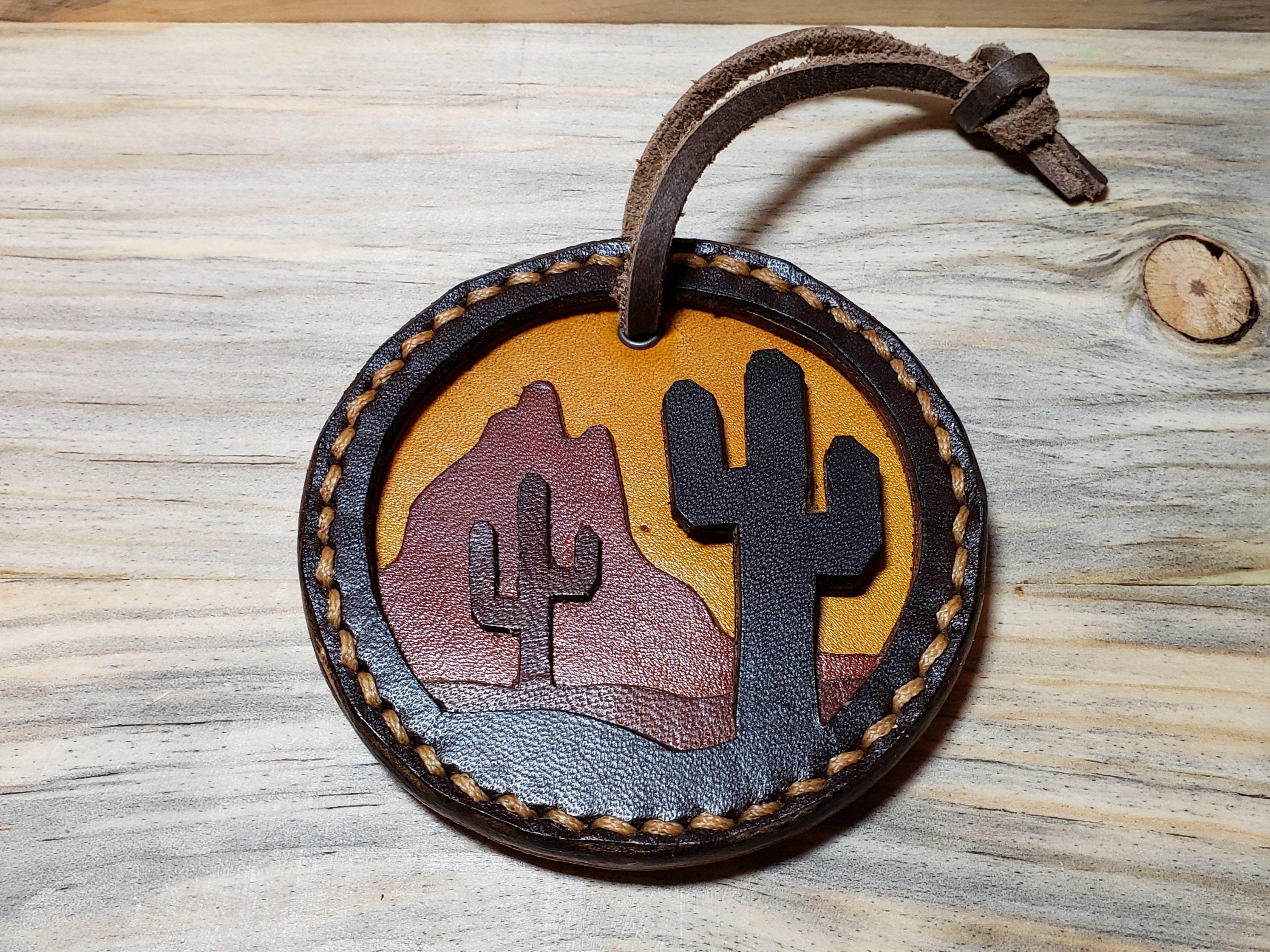 Southwest Desert Leather Christmas Tree Ornament Holiday Handmade ...