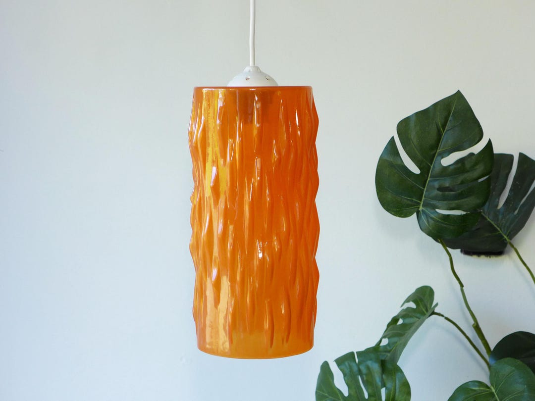 Extraordinary Space Age Pendant Lamp 1960s 1970s Tubular Glass Hanging ...
