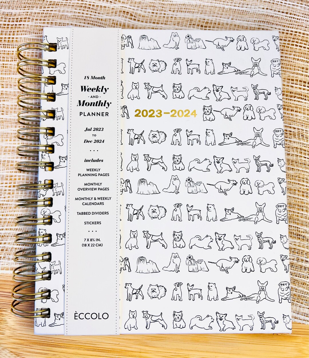 Cute Dog Themed Planner 2023-2024 Modern Dog Planner Dog - Etsy