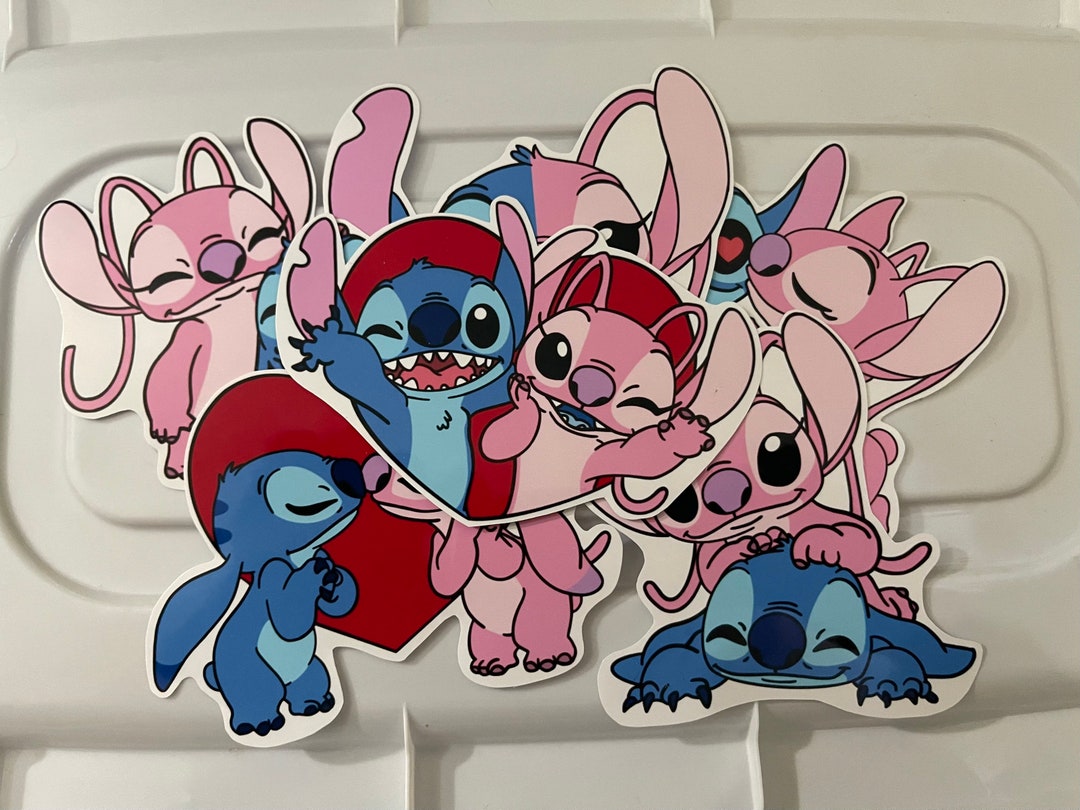 Stitch and Angel Stickers - Etsy
