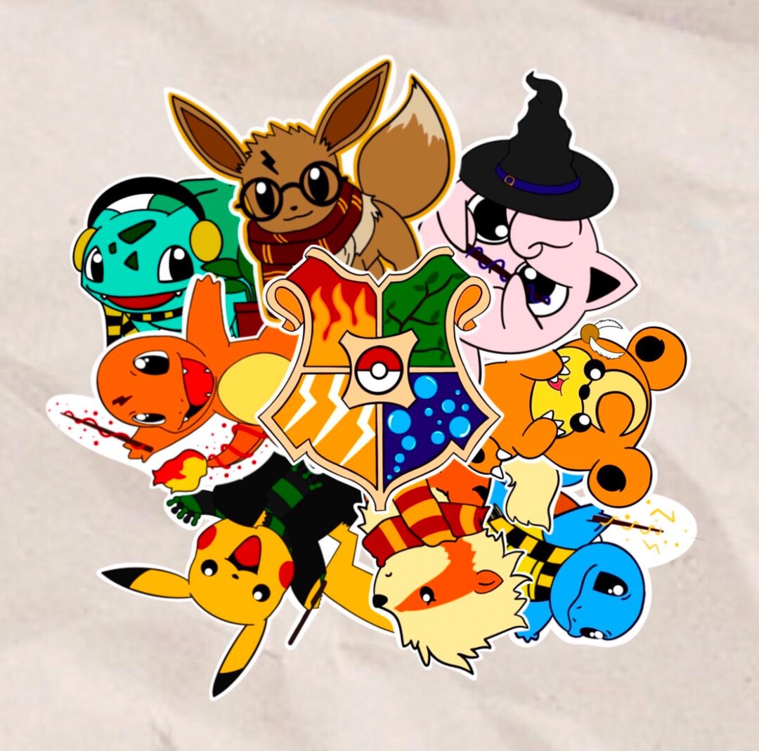 HP Pkm Stickers | Japanese Cartoon Stickers - Etsy