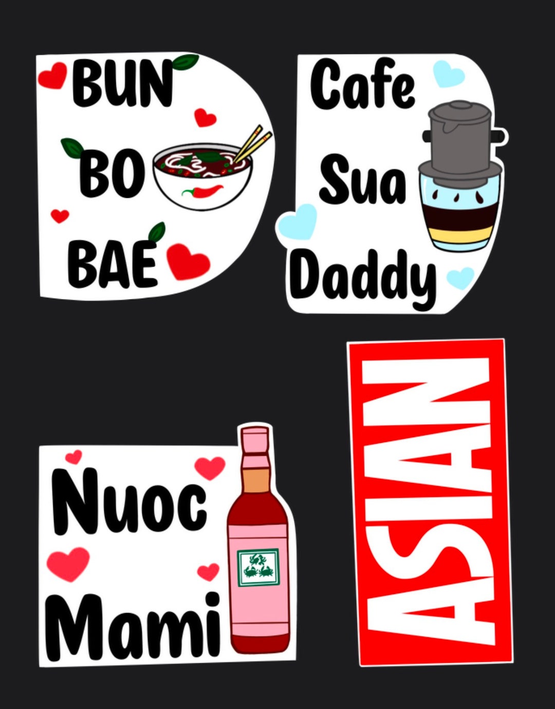 Asian Stickers | Vietnamese Stickers - Etsy