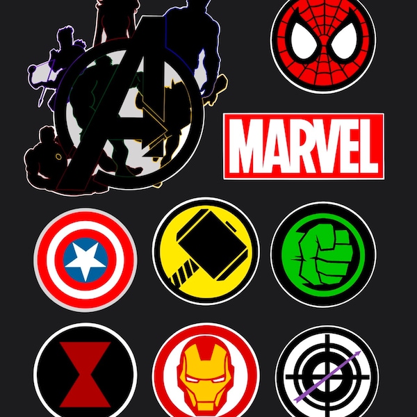 Superhero Stickers - Etsy