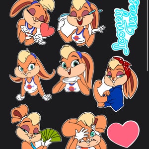 Lola Bunny Stickers | Cartoon Stickers - Etsy