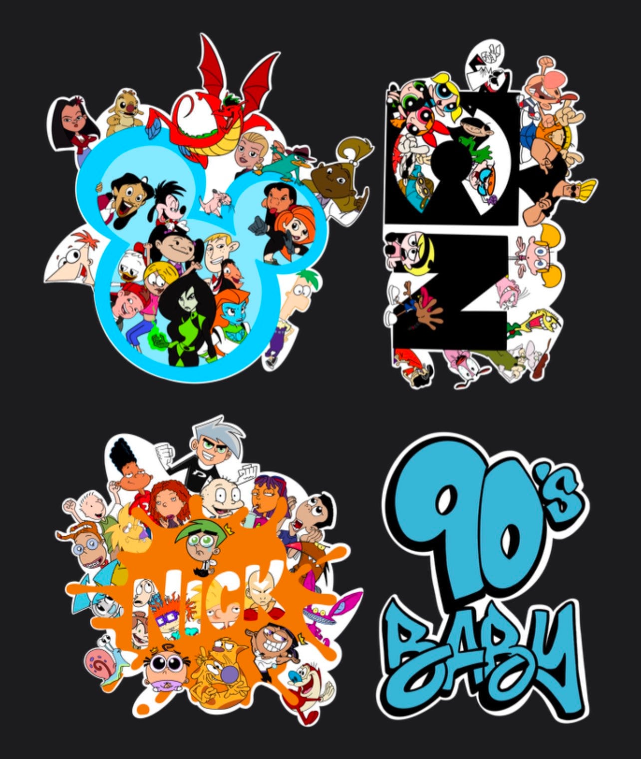 Big 90s Cartoon Stickers - Etsy