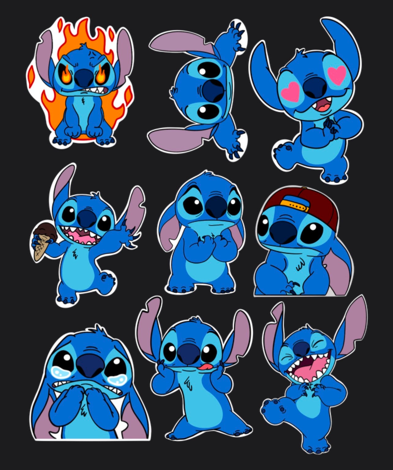 Stitch Sticker Set - Etsy