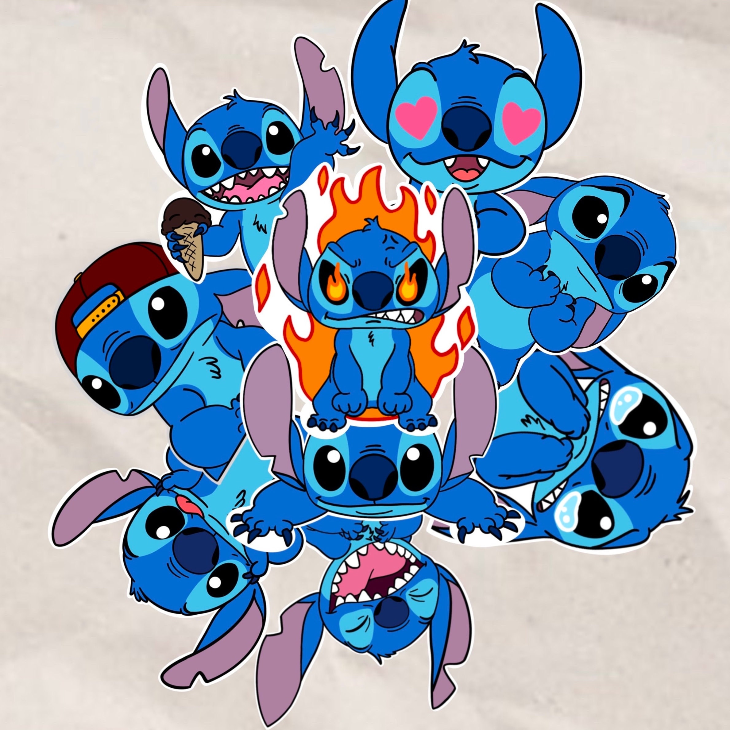 Stitch Sticker Set - Etsy