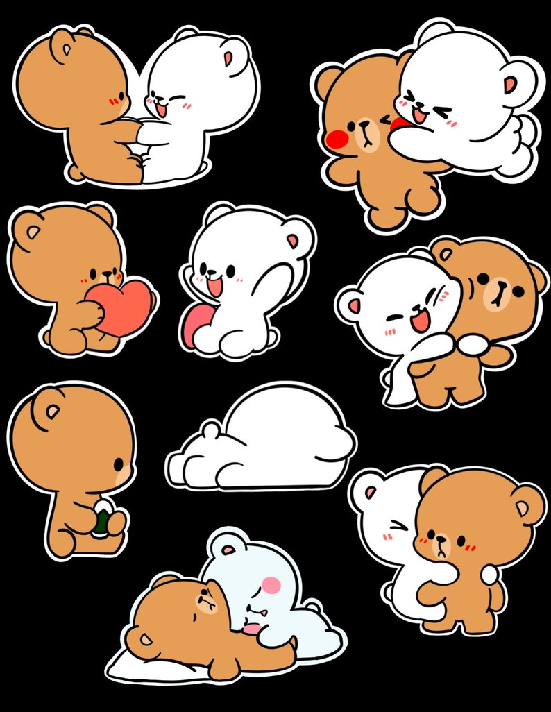 Cute Bears Sticker Set - Etsy