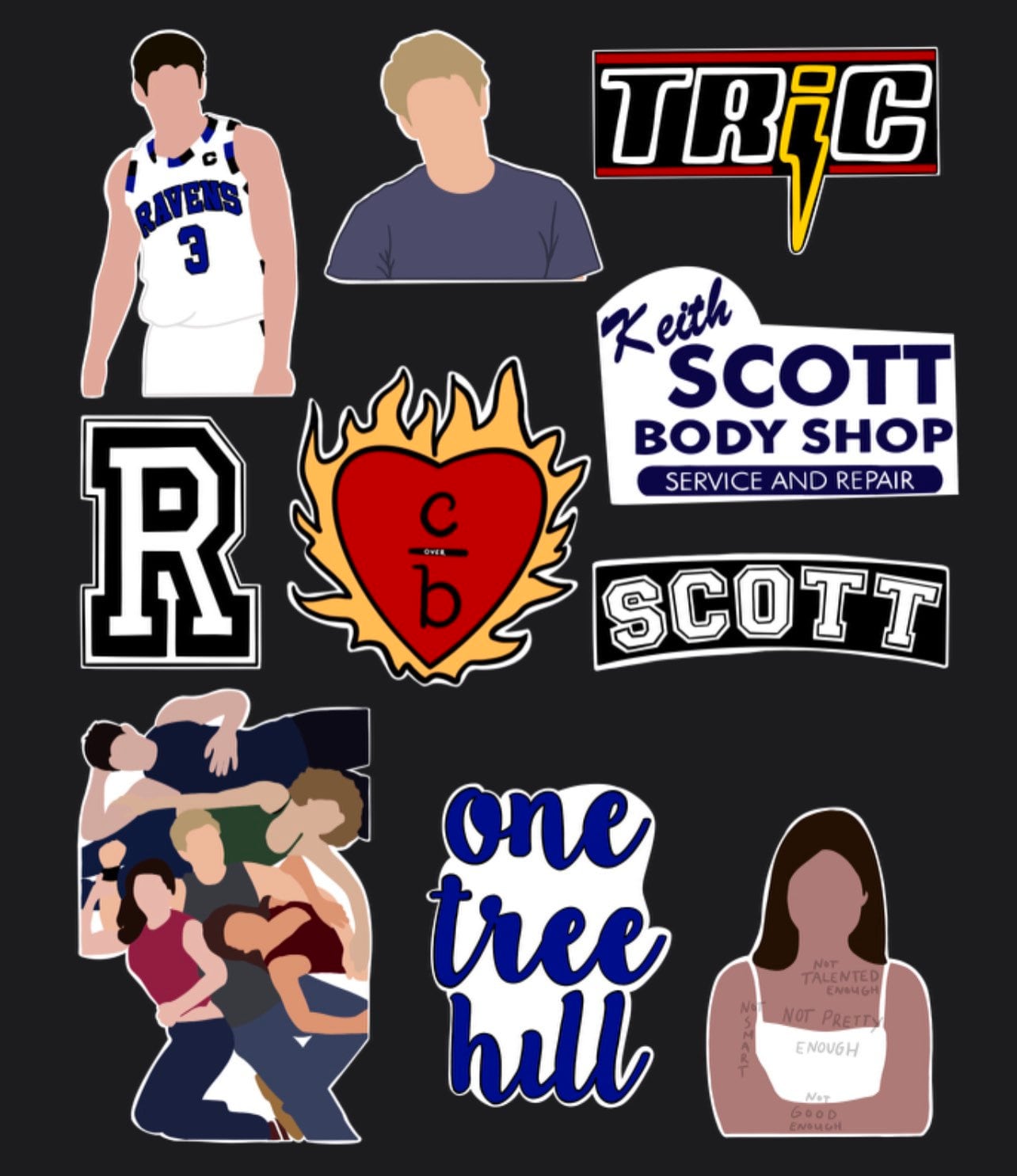 One Tree Hill Sticker Set - Etsy