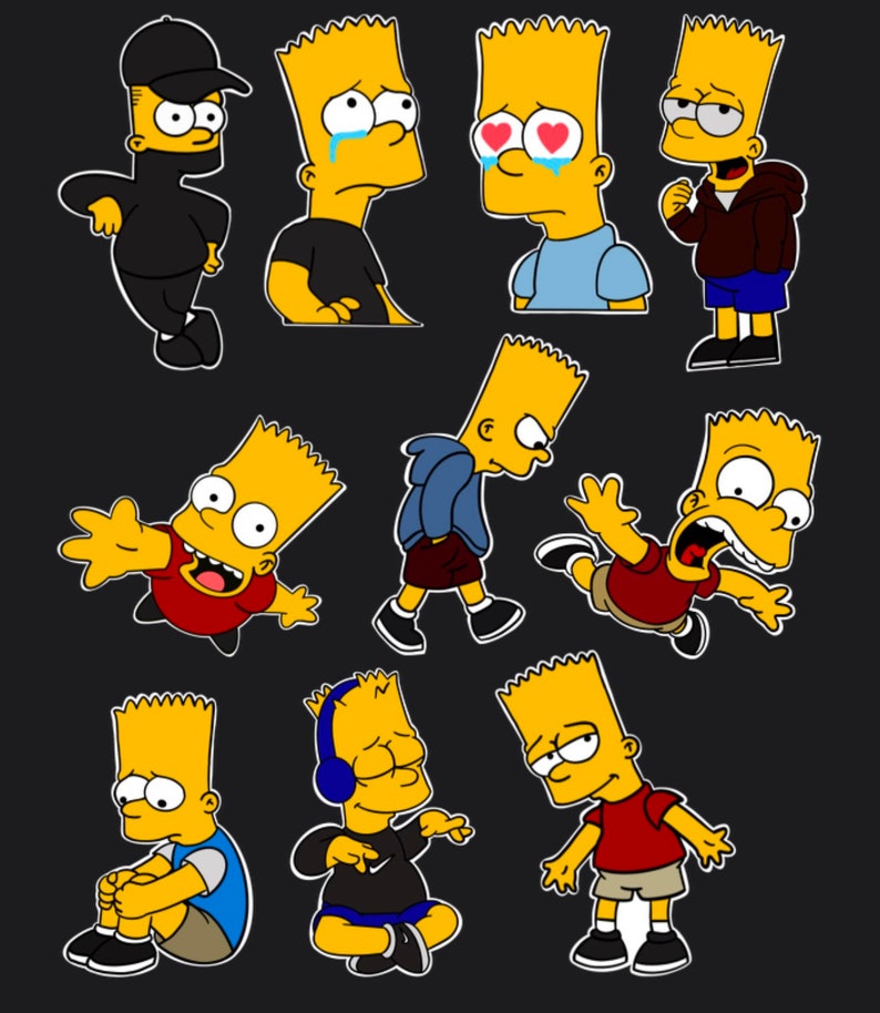 Bart Sticker Set - Etsy