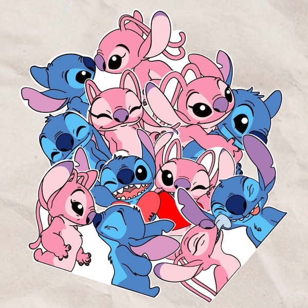 Lilo and Stitch Angel Sticker - Etsy