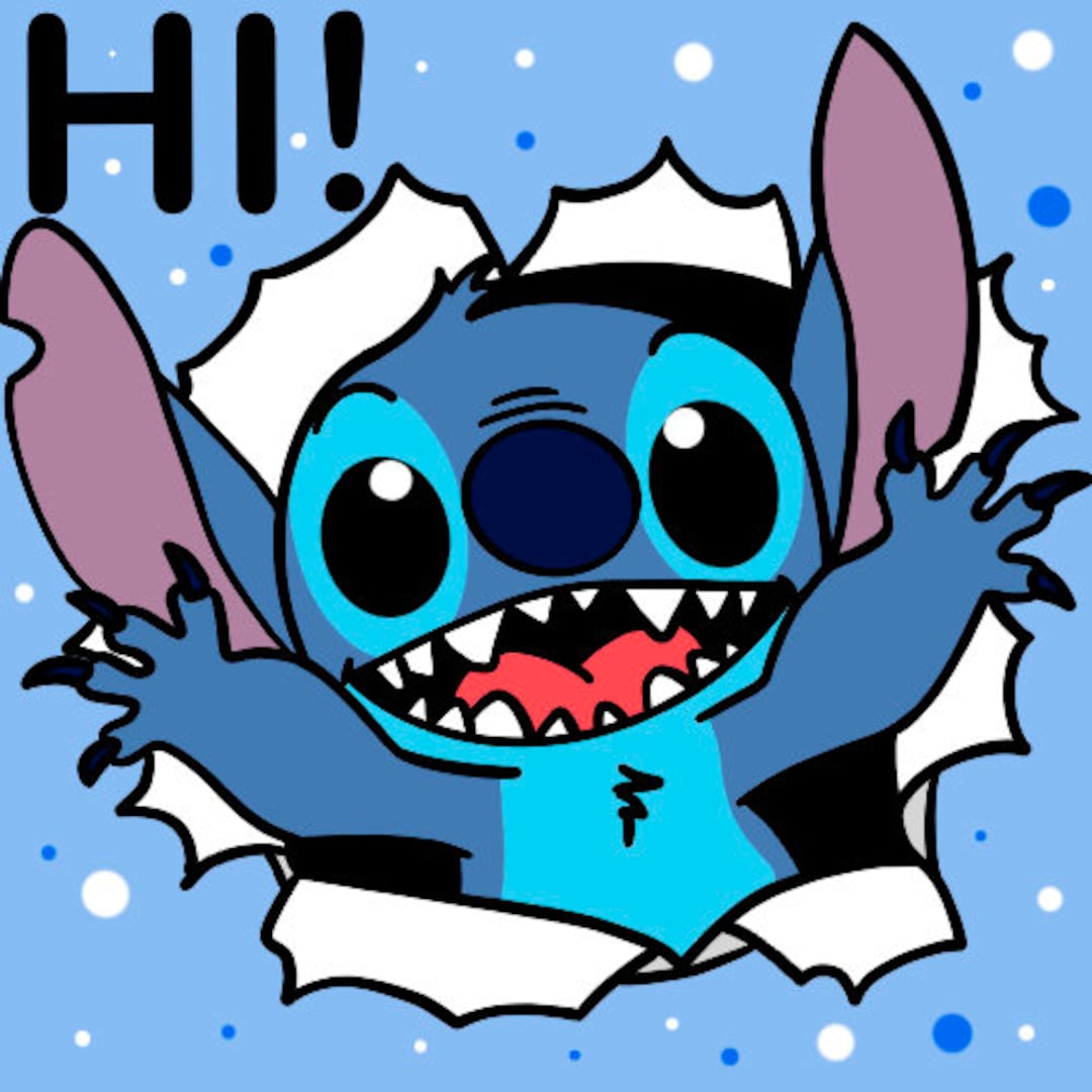 HI Stitch Twitch Chat Emote - Etsy