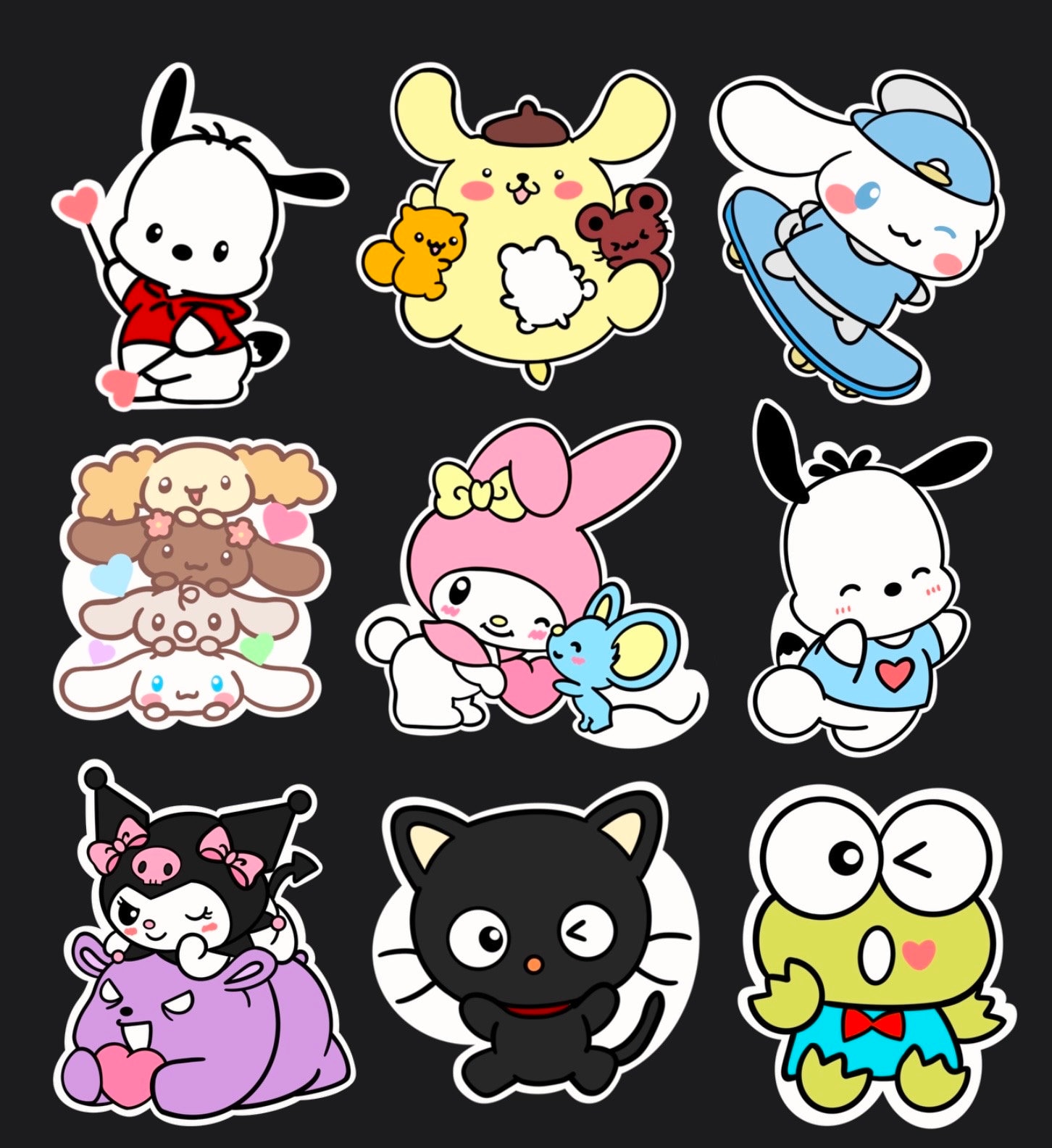 Hi Kitty and Friends Stickers - Etsy