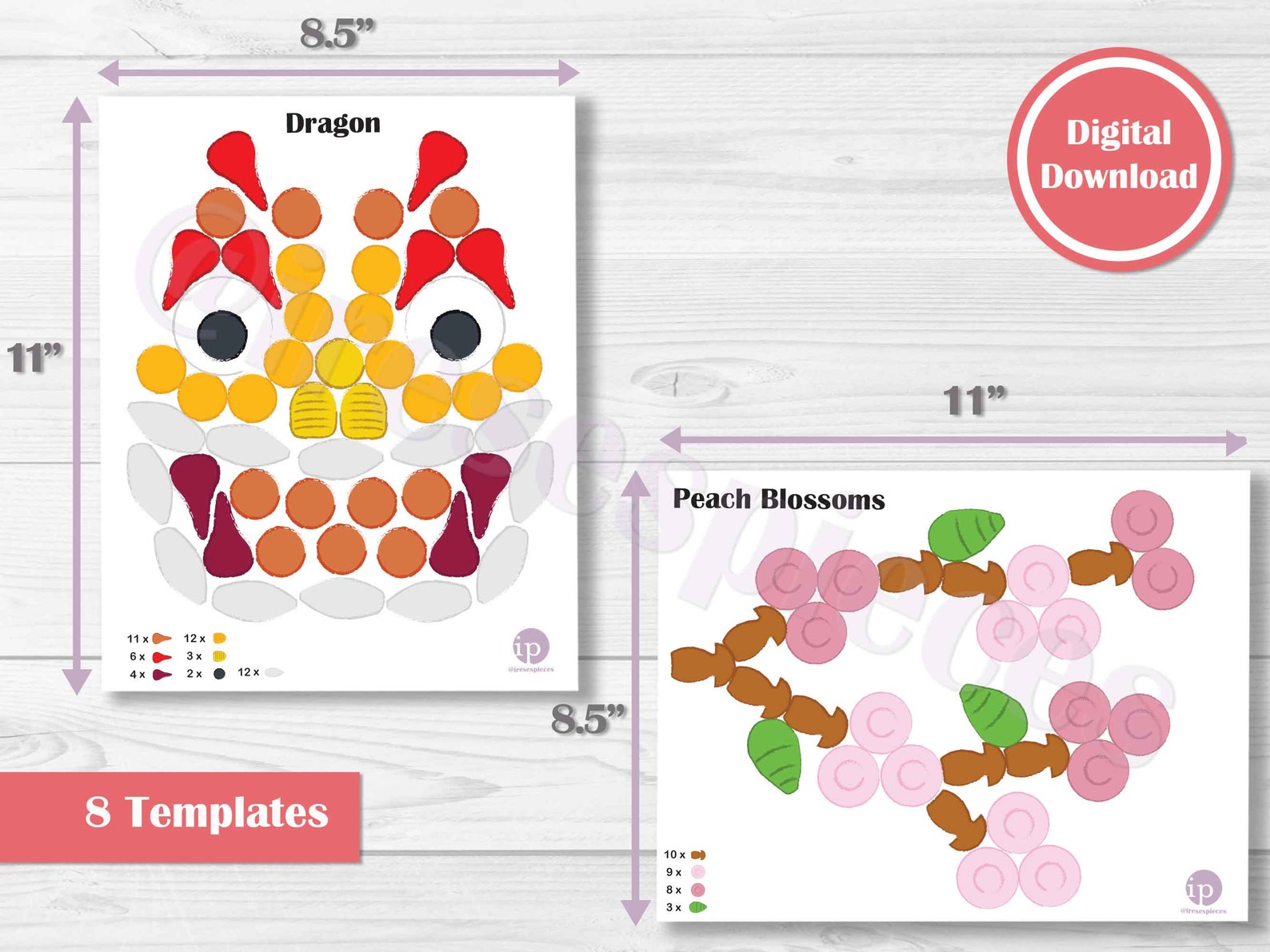 Grapat Mandala Loose Parts Template Cards - Open Ended Play - Wooden ...