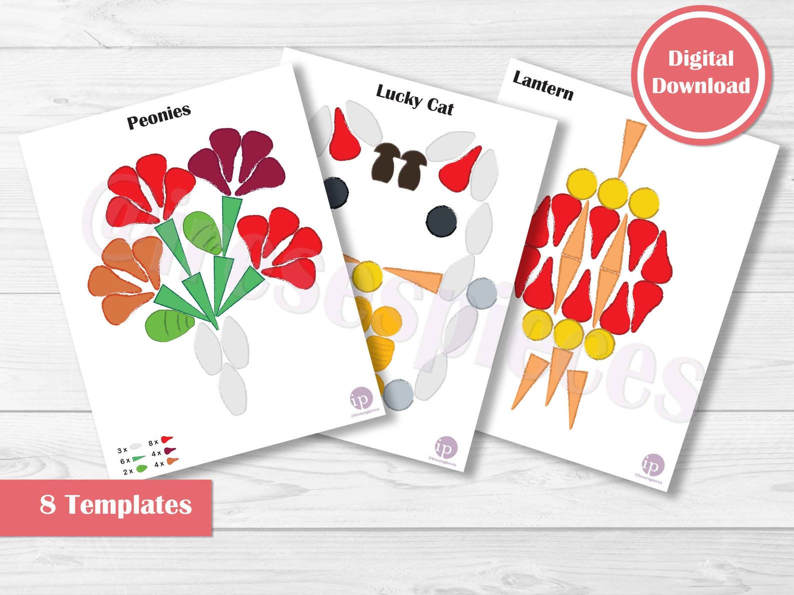 Grapat Mandala Loose Parts Template Cards - Open Ended Play - Wooden ...