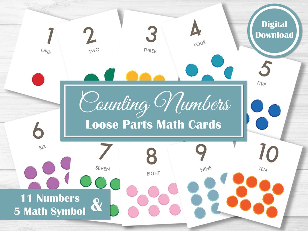 Counting Number Cards, Grapat Mandala Loose Parts Play, Printable Math ...