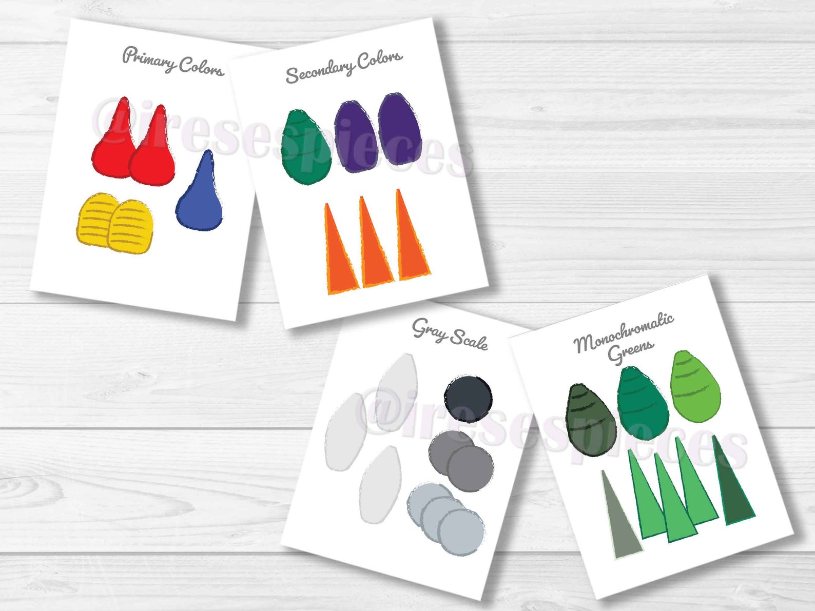 Grapat Mandala Loose Parts, Color Theory Card, Easter Recipe Cards ...