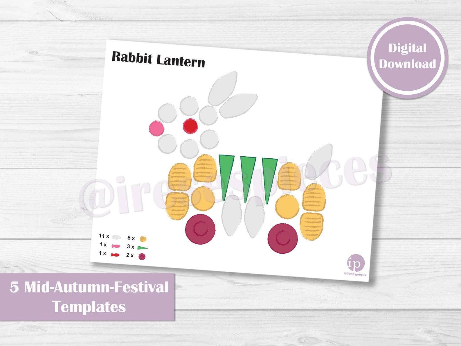 Mid Autumn Festival, Grapat Mandala Template Cards, Open Ended Play ...