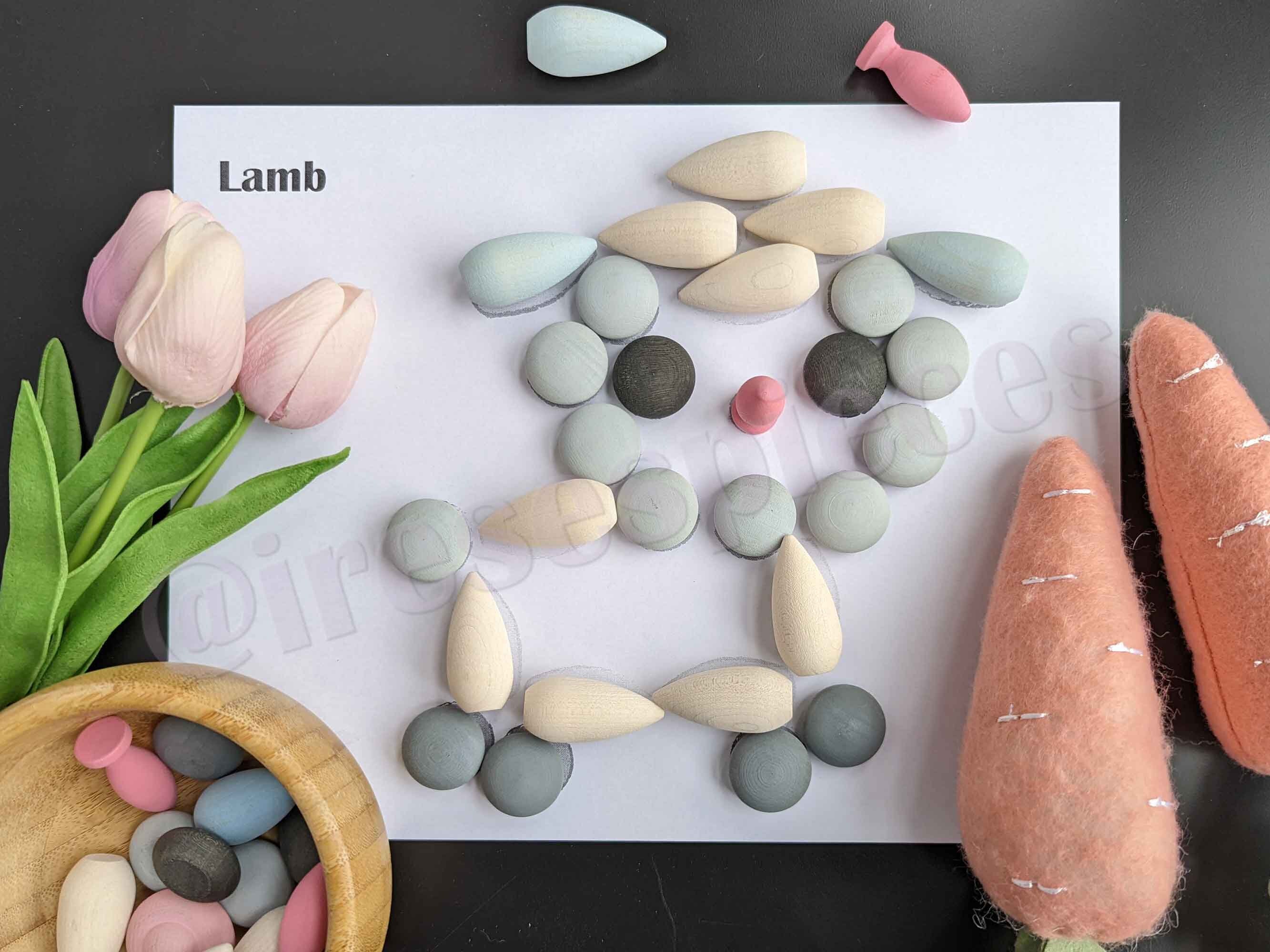 Grapat Mandala Loose Parts Template Cards, Open Ended Play, Patterning ...