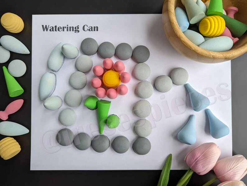 Grapat Mandala Loose Parts Template Cards, Open Ended Play, Patterning ...