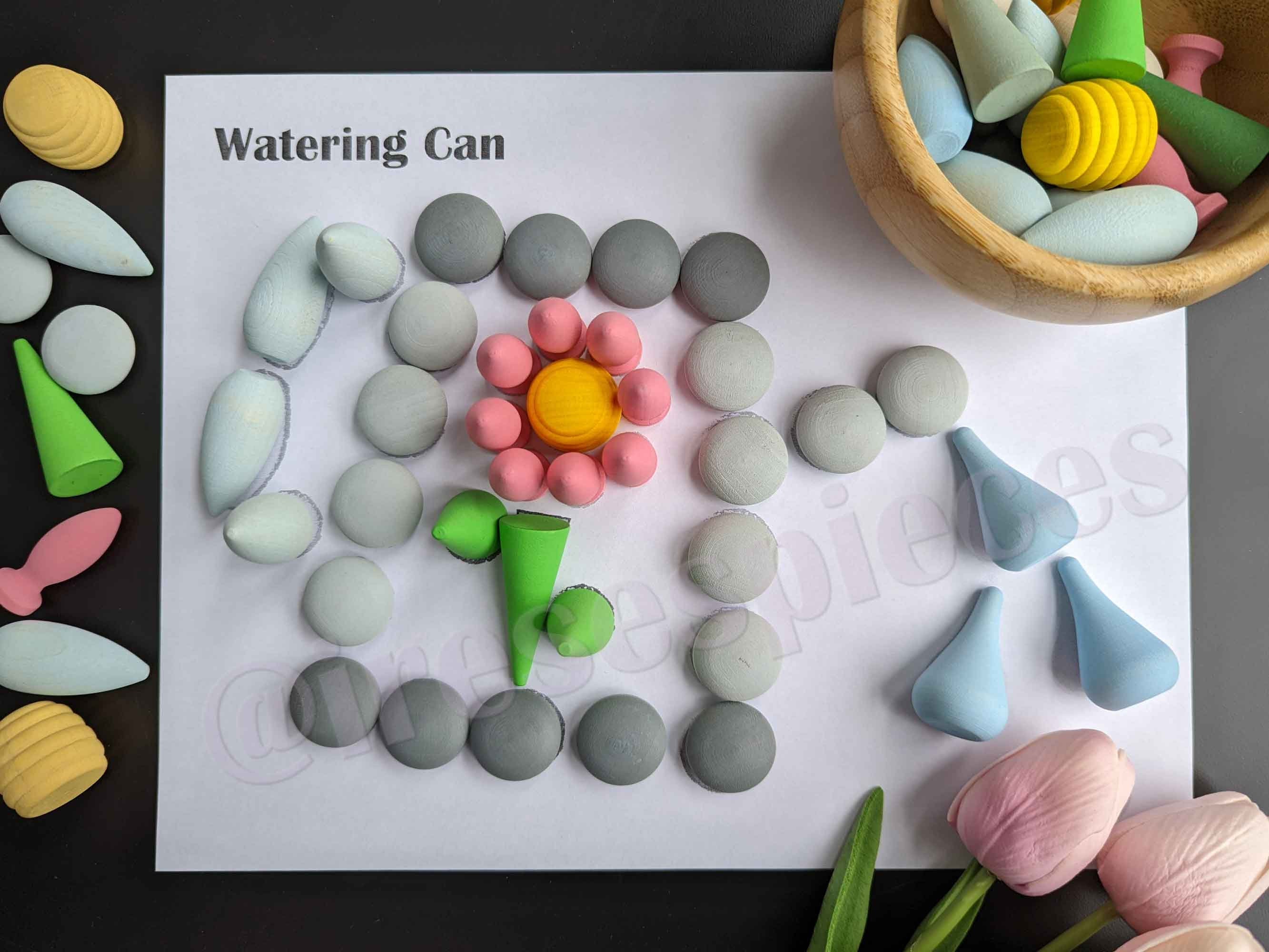 Grapat Mandala Loose Parts Template Cards, Open Ended Play, Patterning ...