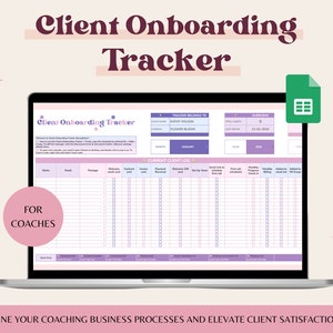 Client Onboarding Tracker Spreadsheet for Coaches, Client Tracker ...