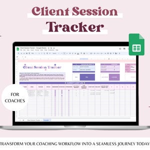 Client Session Tracker Spreadsheet for Coaches, Client Management ...
