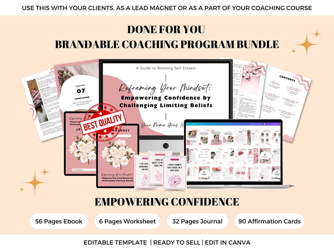 Empowering Confidence by Challenging Limiting Belief, Done for You Brandable Coaching Program ...