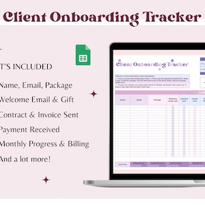 Client Onboarding Tracker Spreadsheet for Coaches, Client Tracker ...