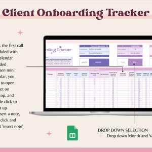 Client Onboarding Tracker Spreadsheet for Coaches, Client Tracker ...