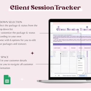 Client Session Tracker Spreadsheet for Coaches, Client Management ...