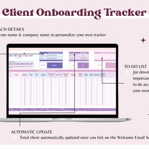 Client Onboarding Tracker Spreadsheet for Coaches, Client Tracker ...