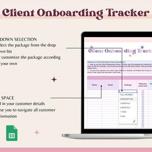 Client Onboarding Tracker Spreadsheet for Coaches, Client Tracker ...
