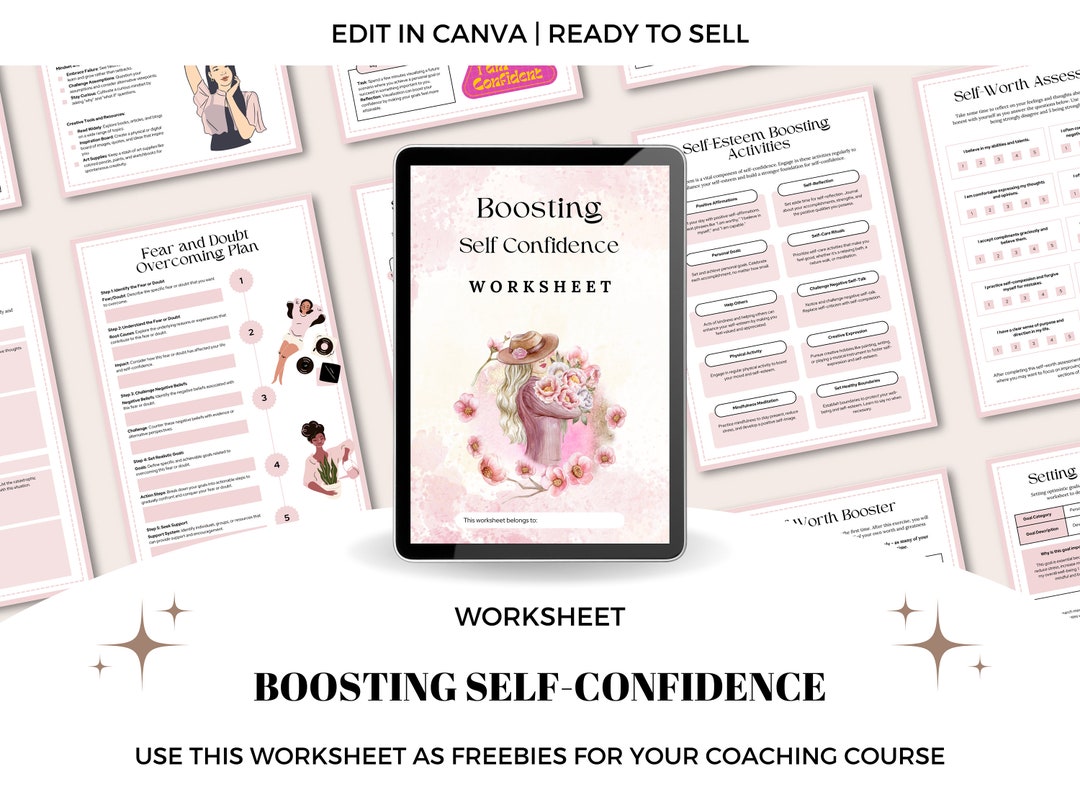 Boosting Self Confidence Worksheet, Self Esteem, Coaching Freebies ...